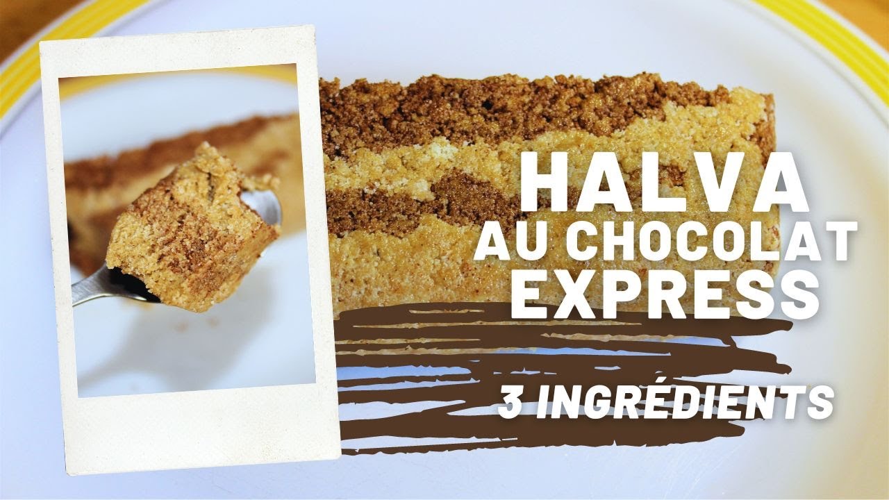 Halva (ou Halwa) express au chocolat 🍫 // Sans cuisson et prêt en 5 mn ...