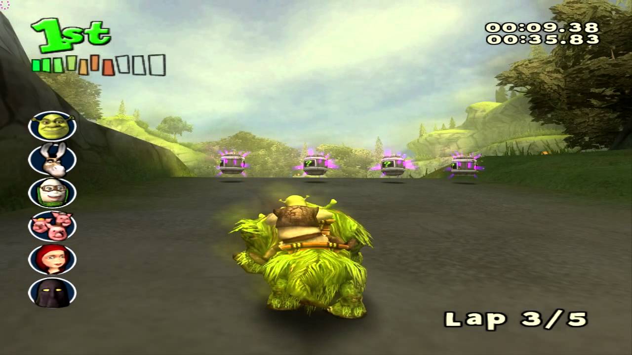 Shrek Smash n' Crash Racing (PS2) walkthrough - Potion Factory Exterior ...
