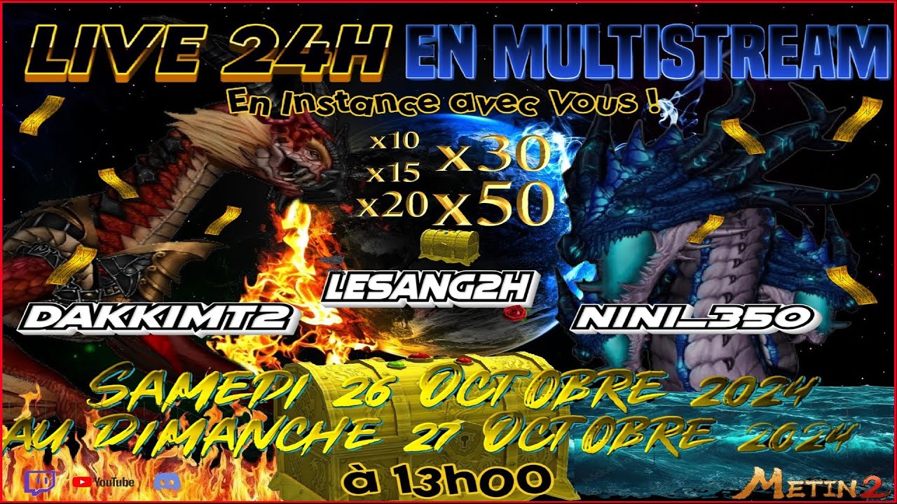 Live 24h en multi Stream avec explication de l événement !!! - YouTube