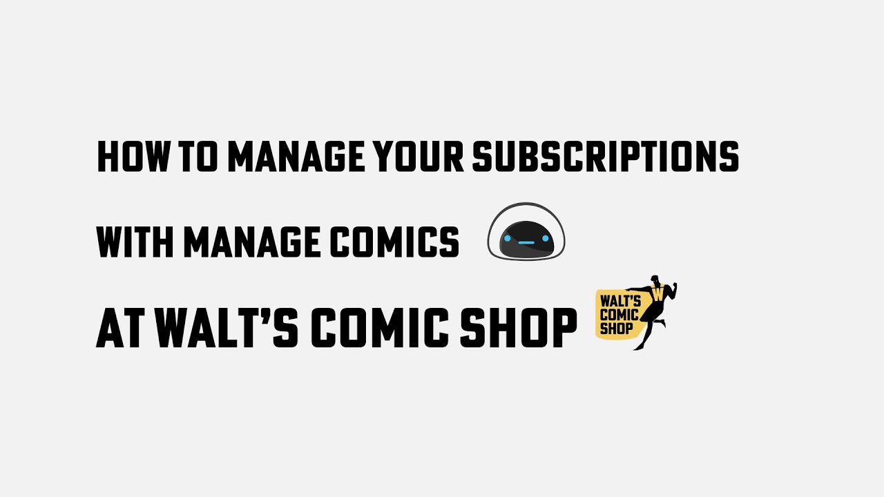 How to use Manage Comics - Walt's Comic Shop Tutorial - YouTube