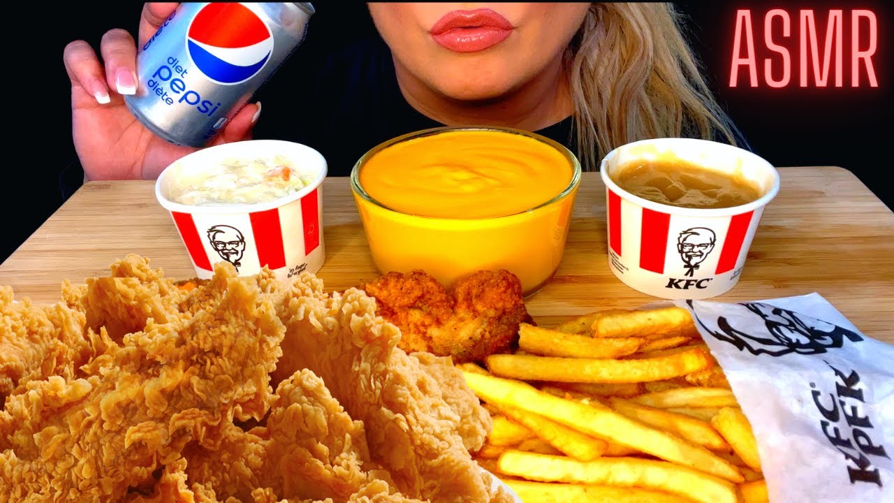 ASMR KFC FRIED CHICKEN MUKBANG | EATING SOUNDS - YouTube