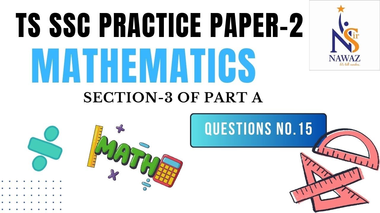 TS SSC practice paper 2 section 3 of part A of Mathematics, Question No ...