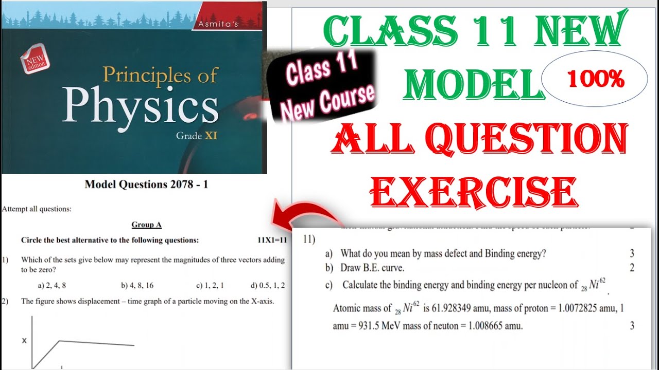 Physics, Class 11 (new course) Model Question Sets, Board Exam 2079 ...