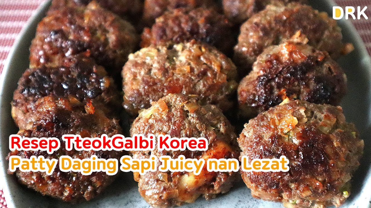Resep TteokGalbi Korea - Patty Daging Sapi Juicy nan Lezat - YouTube