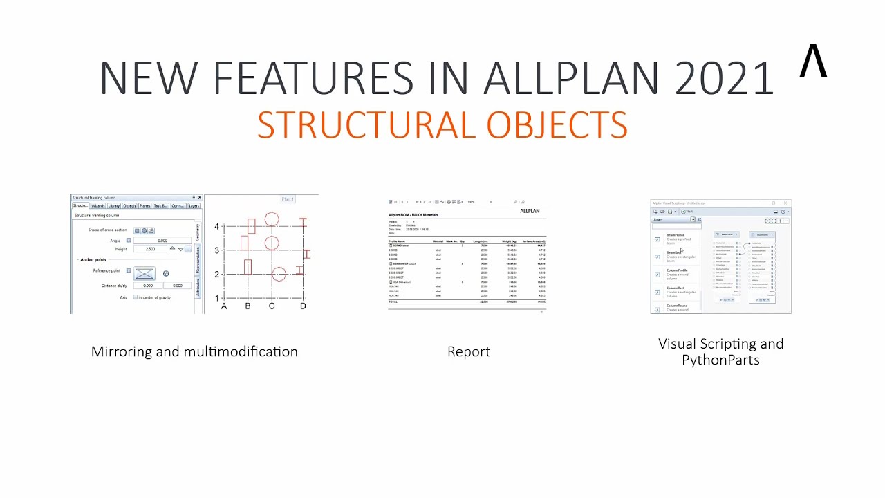 Allplan 2021 - New Features - Structural Objects - YouTube