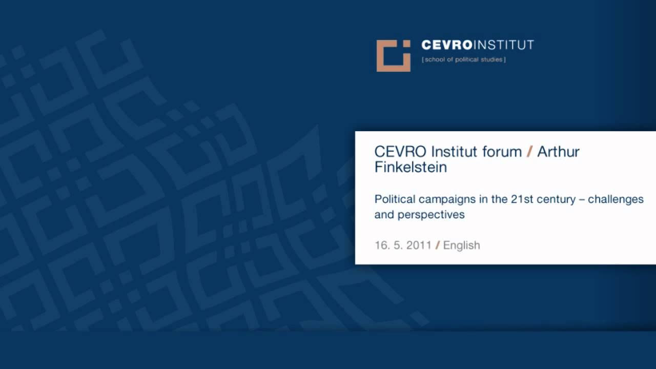 CEVRO Institut Forum / Arthur Finkelstein / English - YouTube