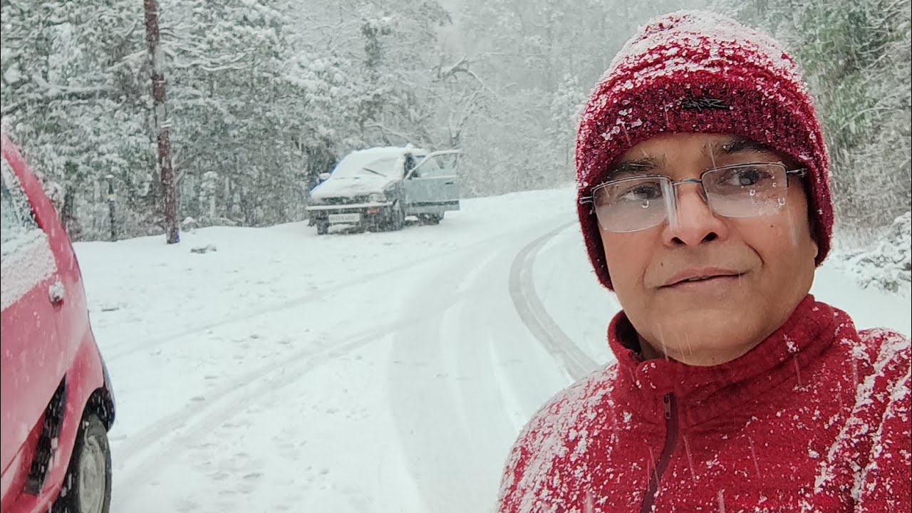 Drive during snowfall | Bhowali - Gagar - Ramgarh (Nainital) | Threats ...