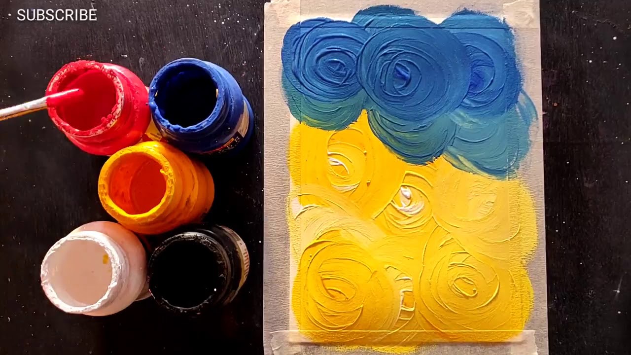 Easy Abstract Landscape Painting / Demo for Beginners / Creative ...