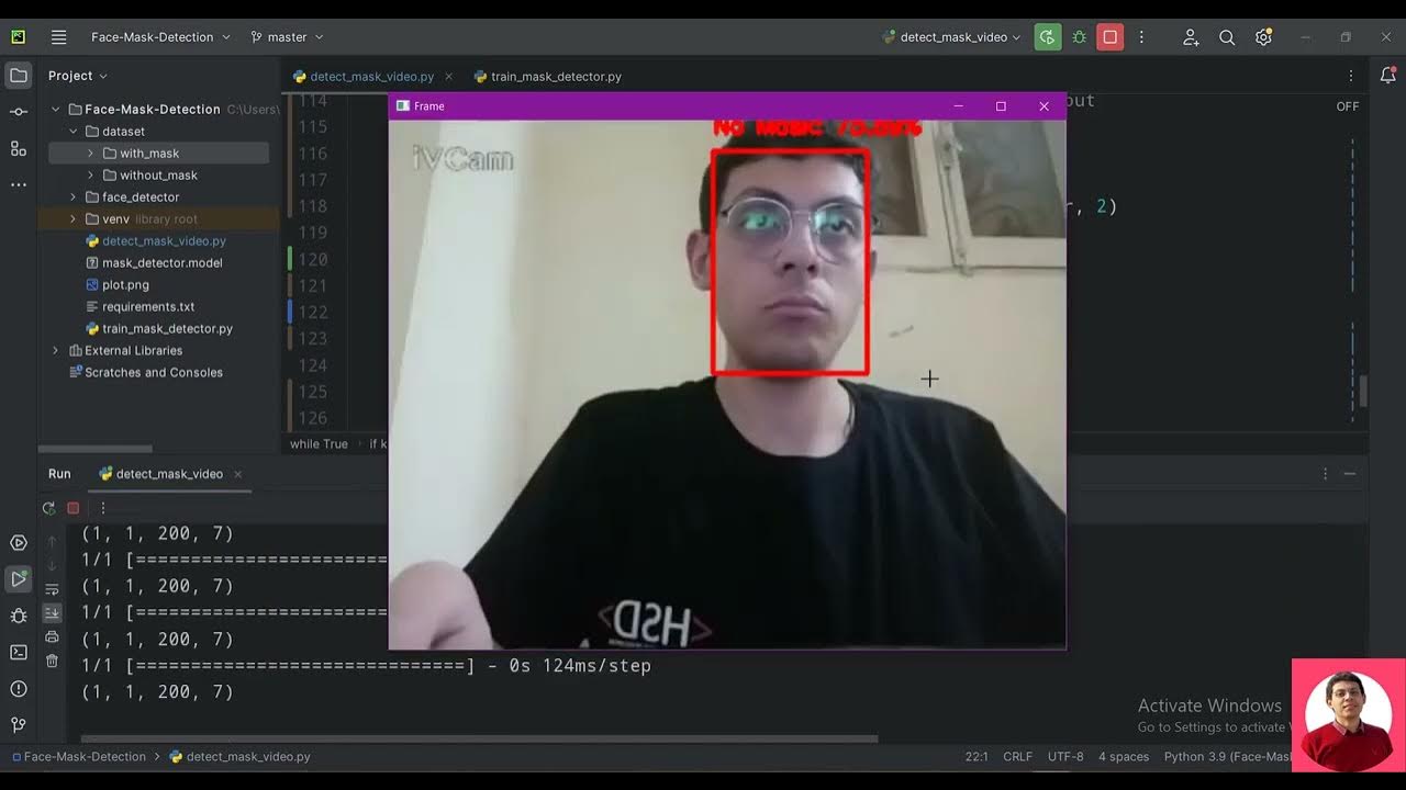 create Face Mask Detection using python and tensorflow - YouTube