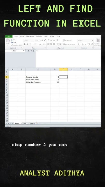 Left, Find Functions in Excel - YouTube