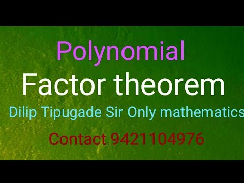 Factor theorem. Examples on factor theorem. - YouTube