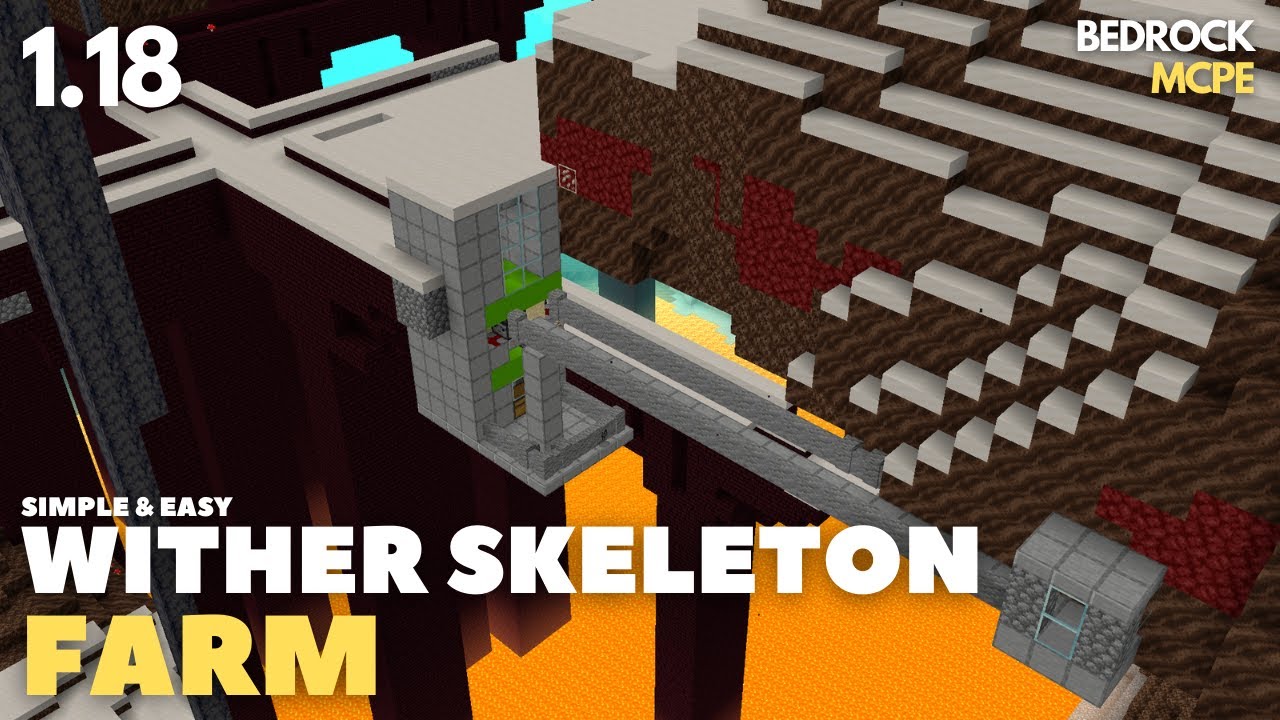 WITHER SKELETON FARM MINECRAFT BEDROCK/MCPE 1.18 - YouTube