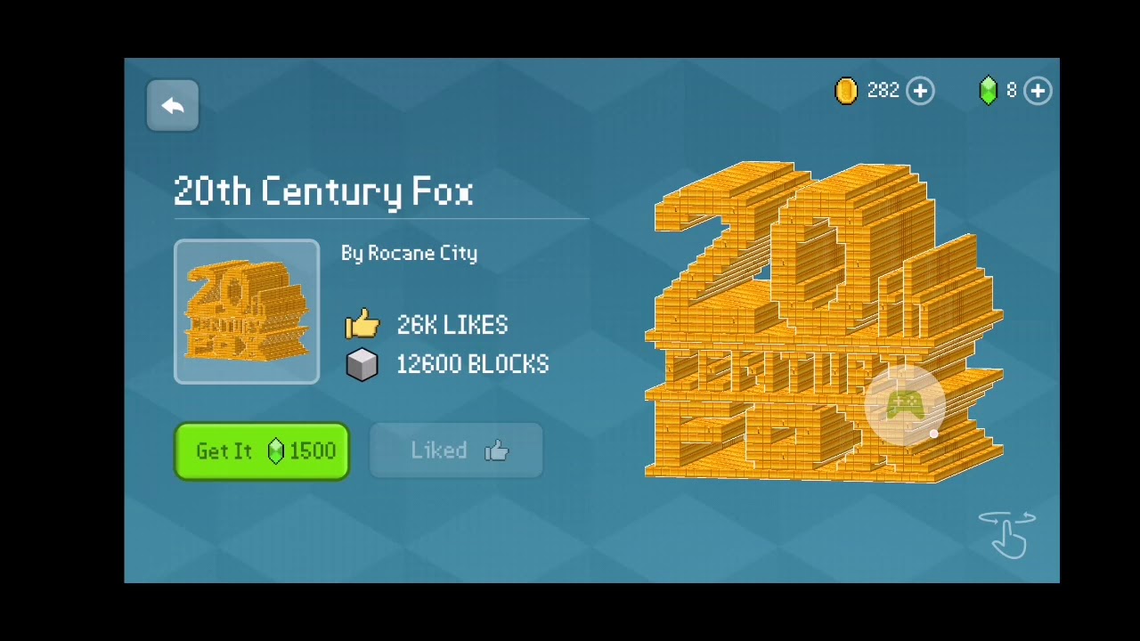 20th Century Fox Logo Block Craft 3d - YouTube