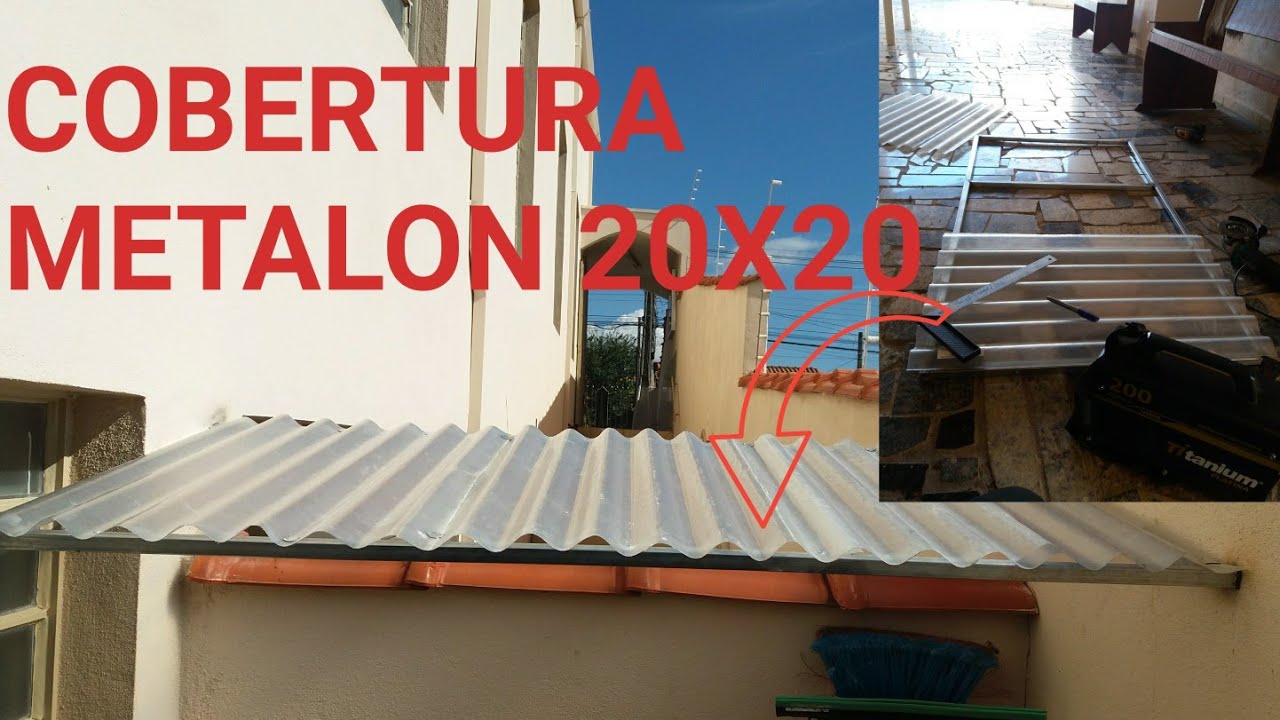 Cobertura com Metalon 20x20 - YouTube
