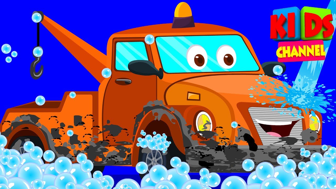 Tow Truck | car wash for kids | vehicle videos - YouTube