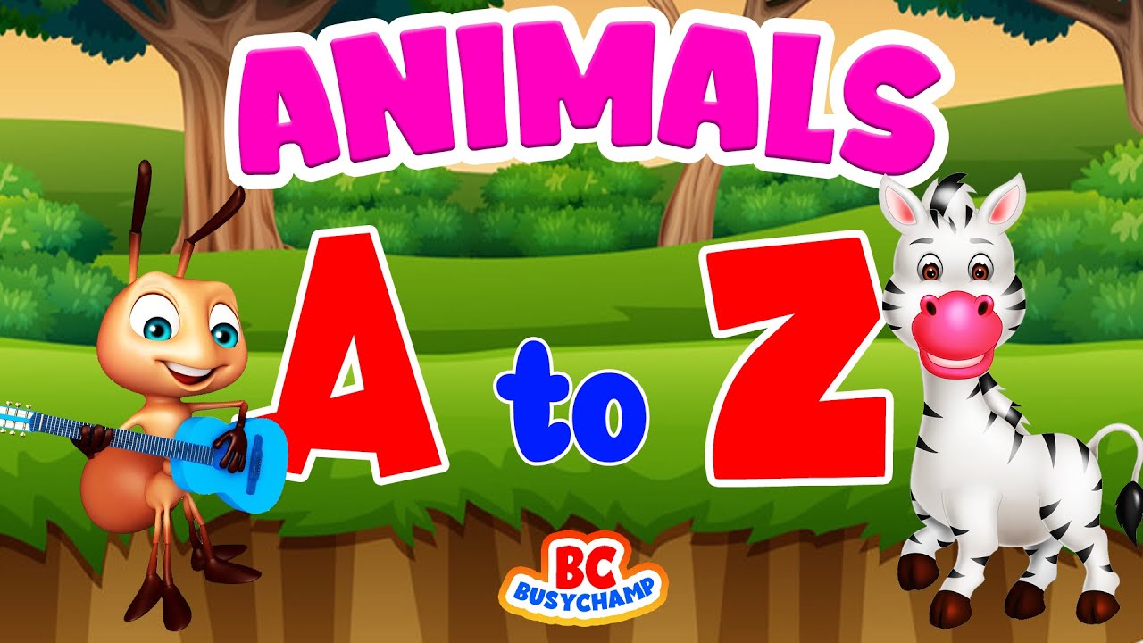 Animals Names And Sounds For Toddlers | Animal Alphabet A To Z ...