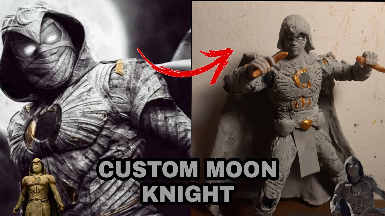 MOON KNIGHT custom FIGURE tutorial | eac films - YouTube