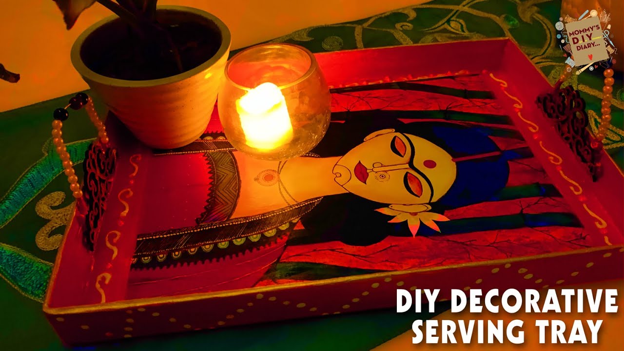 DIY Decorative Serving Tray - YouTube