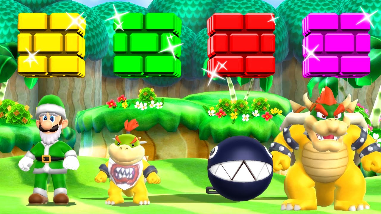 Mario Party 9 Minigames High Rollers - Bowser vs Luigi vs Chain Chomp ...