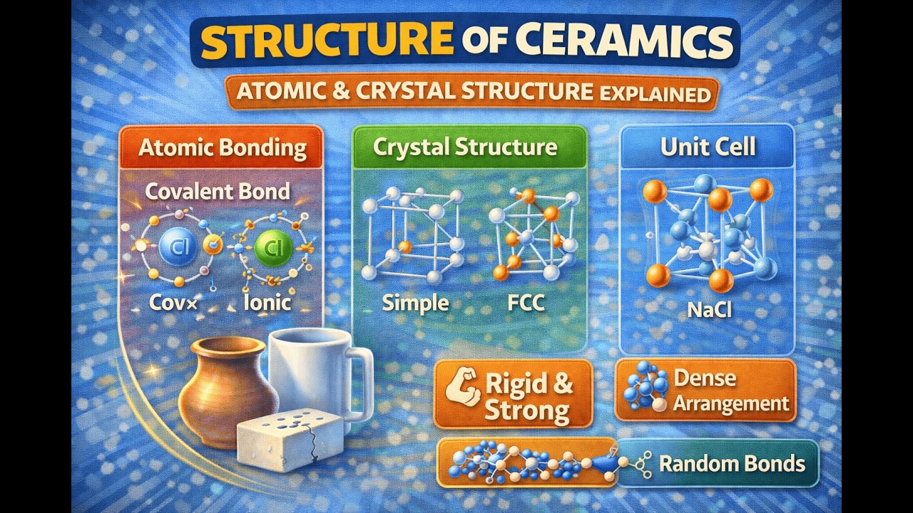 Structure of Ceramics | Crystal Structure & Atomic Bonding Explained ...