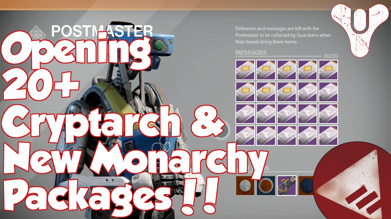 Destiny: Opening New Monarchy / Cryptarch Packages - YouTube