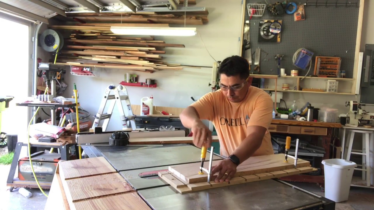 Make a straight edge using a jig and Microjig MATCHFIT dovetail clamps ...