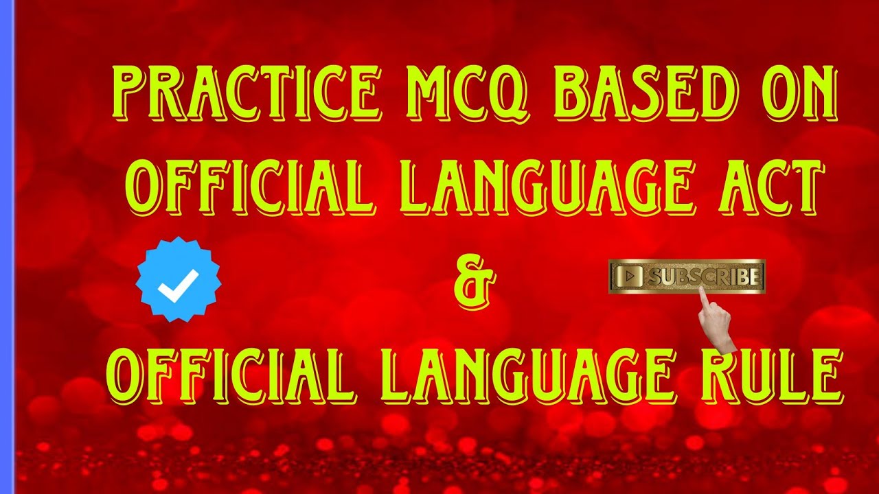 Know Official Language act Section3(3) | Practice MCQ Based on Official ...