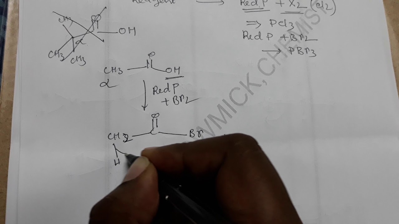 Hell-Volhard-Zelinsky (HVZ)Reaction,Organic name reaction-31,Mr.Pappu ...