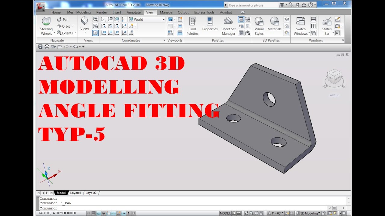 AUTOCAD 3D, How to drawing angle fitting typical 5, autocad | rvmags ...
