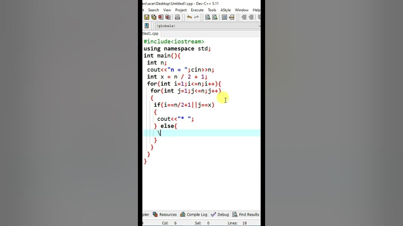 C Pattern Code Pattern Programs Tutorial Part 1 Character Patterns Youtube