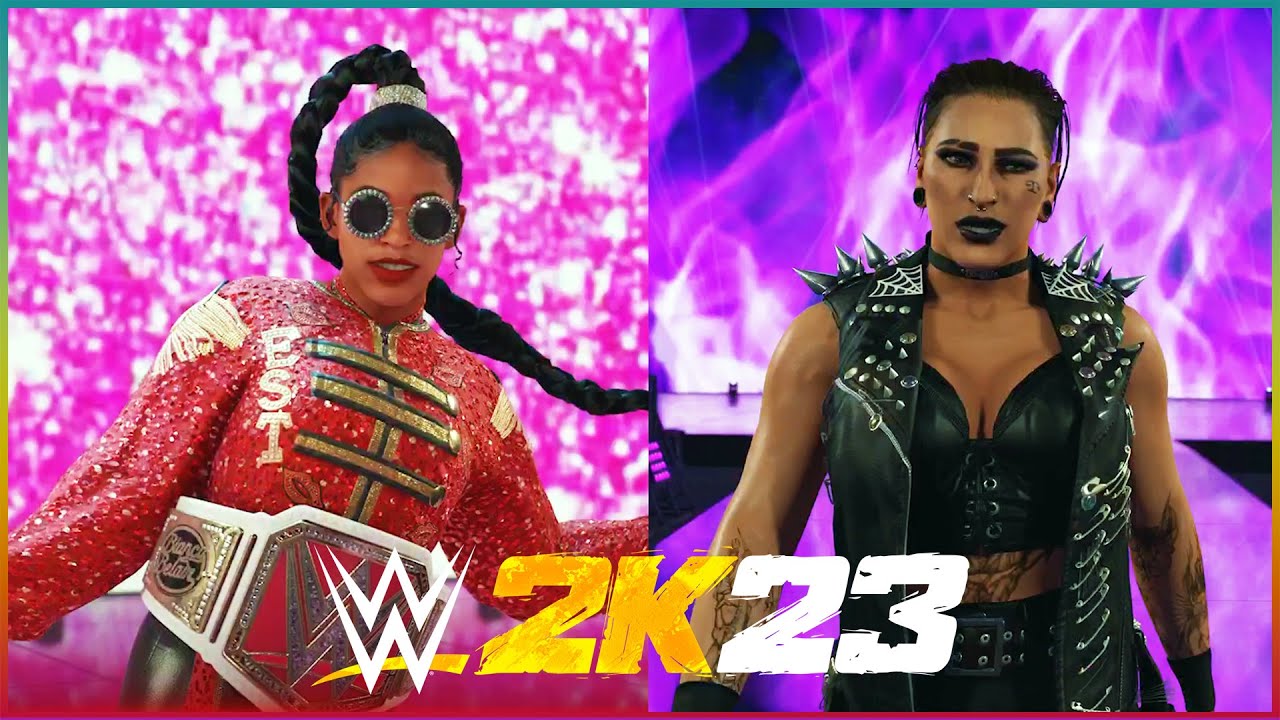 WWE 2K23 Bianca Belair vs Rhea Ripley - YouTube