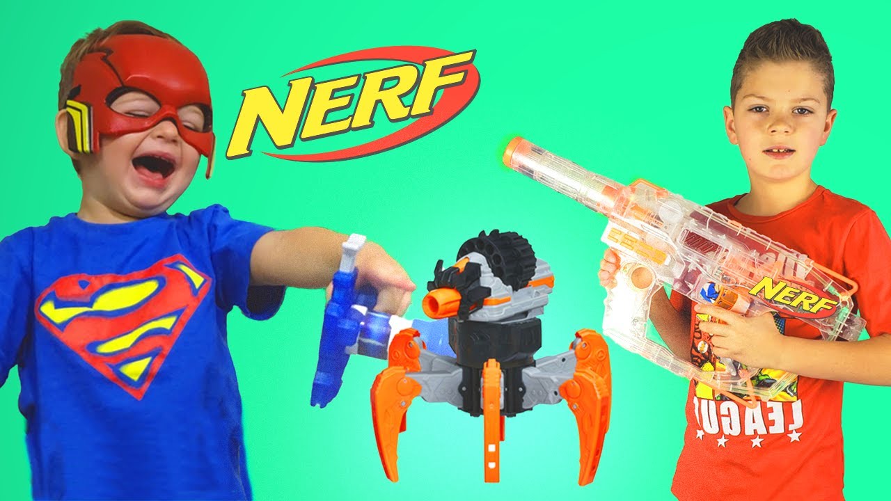 Nerf Attacks Danyl and starts a battle with Danyl and Nicholas - YouTube