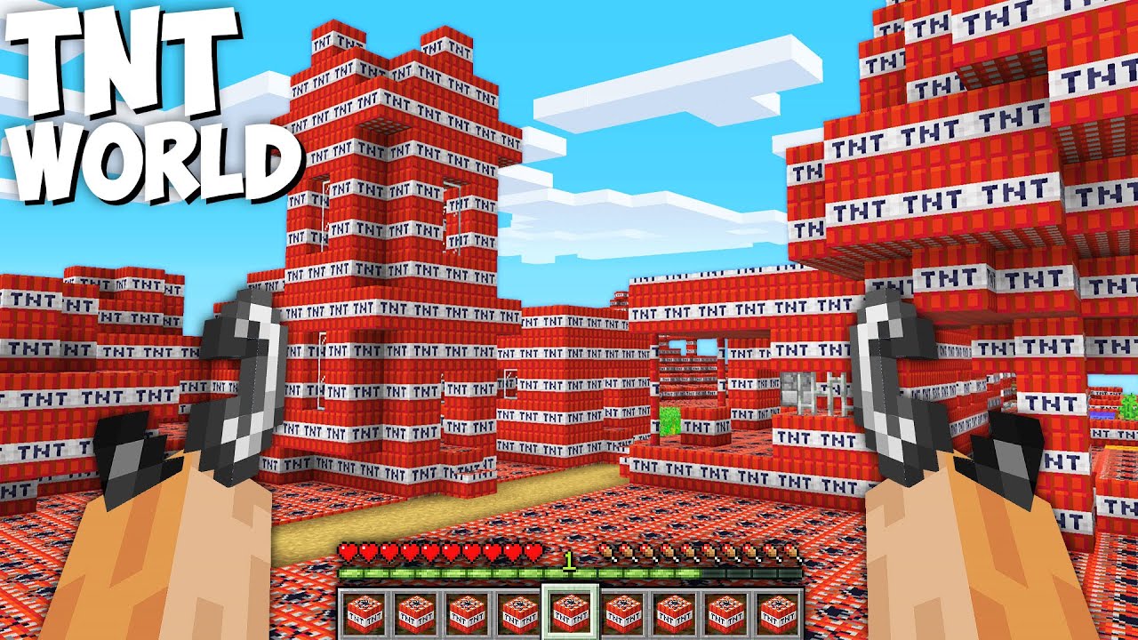 What happens if You Blow up a ENDLESS WORLD OF TNT ??? Giant TNT ...
