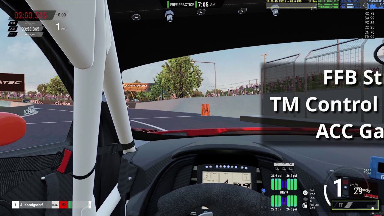 Setting FFB (Clipping) in ACC with T300RS - YouTube