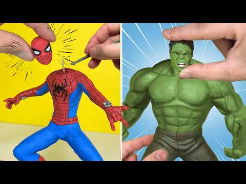 I made a Spider-Man Brand New Day Clay Sculpture｜ Making SPIDER-MAN & HULK