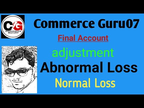 Abnormal Loss | Normal Loss | Final Account | Adjustment - YouTube