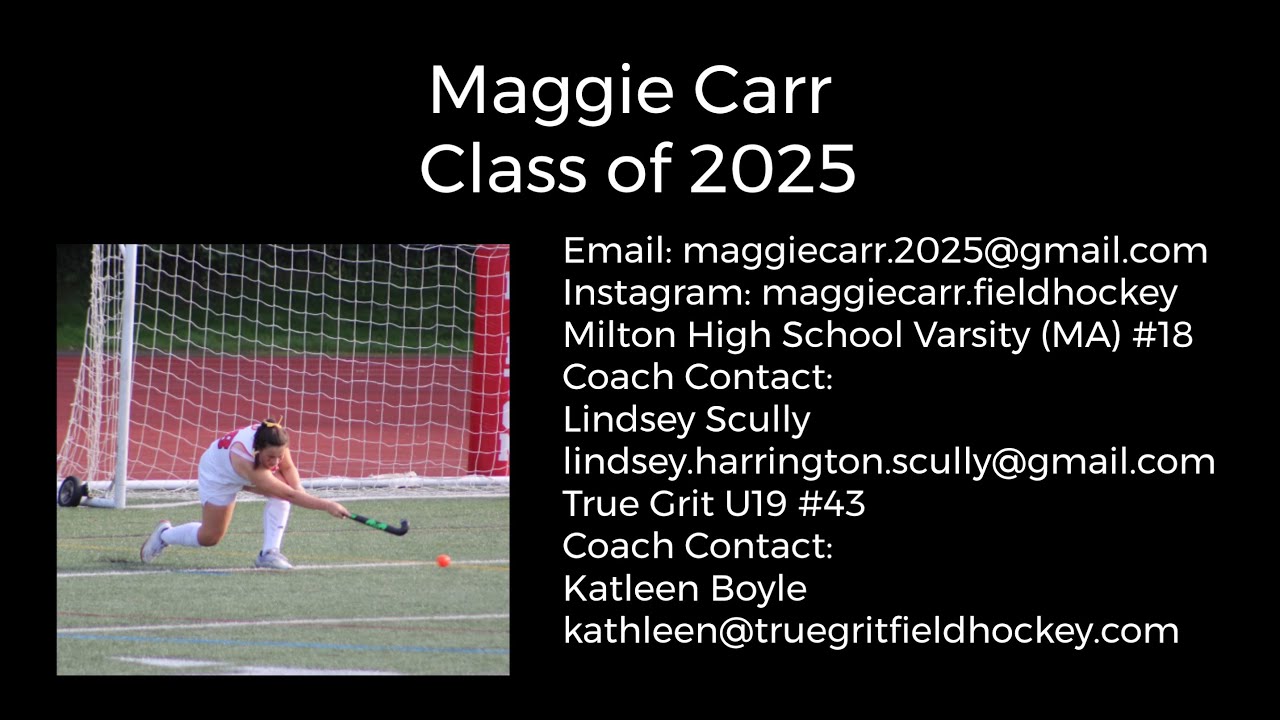 Maggie Carr- Defense, 2025- Summer/Fall Field Hockey Highlights - YouTube