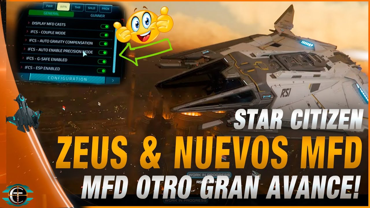 Star Citizen RSI Zeus & MFD 4.0 otro gran paso! - YouTube