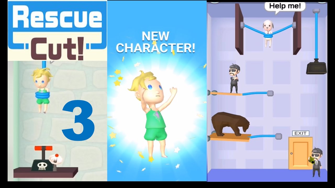 Rescue cut. Gameplay - Walkthroug - Part 3. Levels 61 to 100. - YouTube