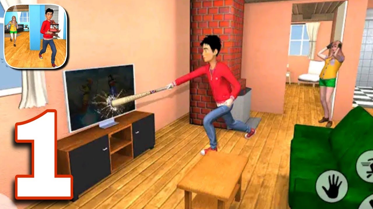 Happy Virtual Family Simulator : Family Prank Games Full Gameplay ...