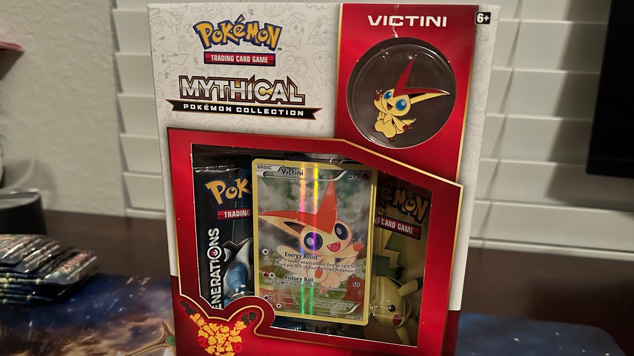 Opening the 2016 Pokémon TCG Mythical Pokémon Collection - Victini box ...