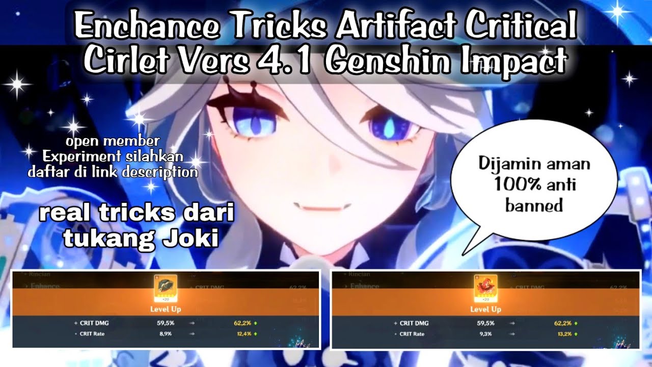Enchance Tricks Artifact Critical Cirlet Vers 4.1 Genshin Impact - YouTube