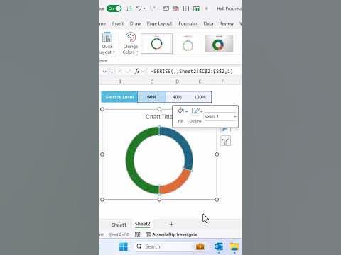 Quick trick: Half Progress Circle Chart in Excel #excelcharts - YouTube