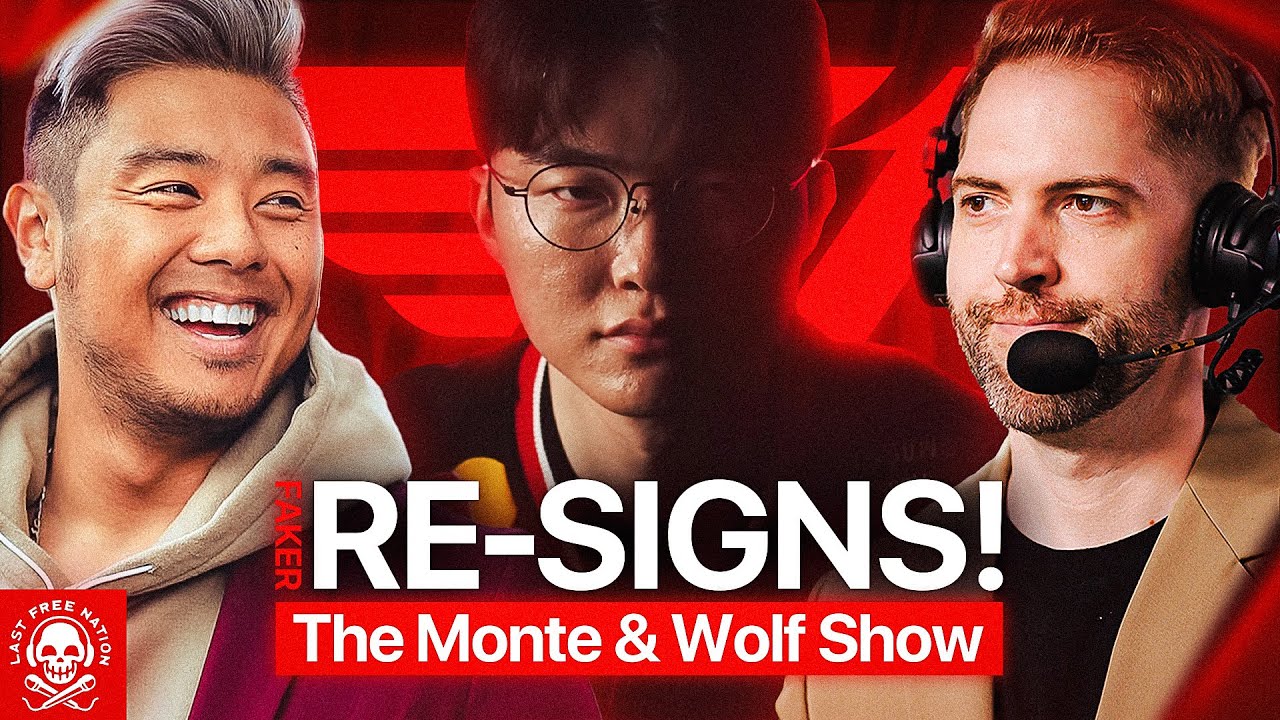 Faker Re-Signs to T1! / GenG Win Streak Is Finally Broken... - The Monte & Wolf Show S4E22 - YouTube