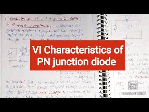 VI characteristics of pn junction diode forward bias and reverse bias ...