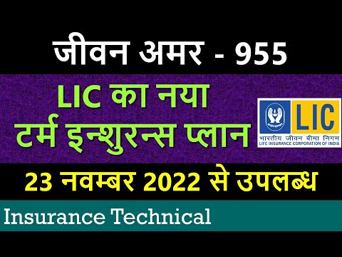 LIC का टर्म इन्शुरन्स प्लान - जीवन अमर 955 | LIC jeevan Amar 955 - YouTube