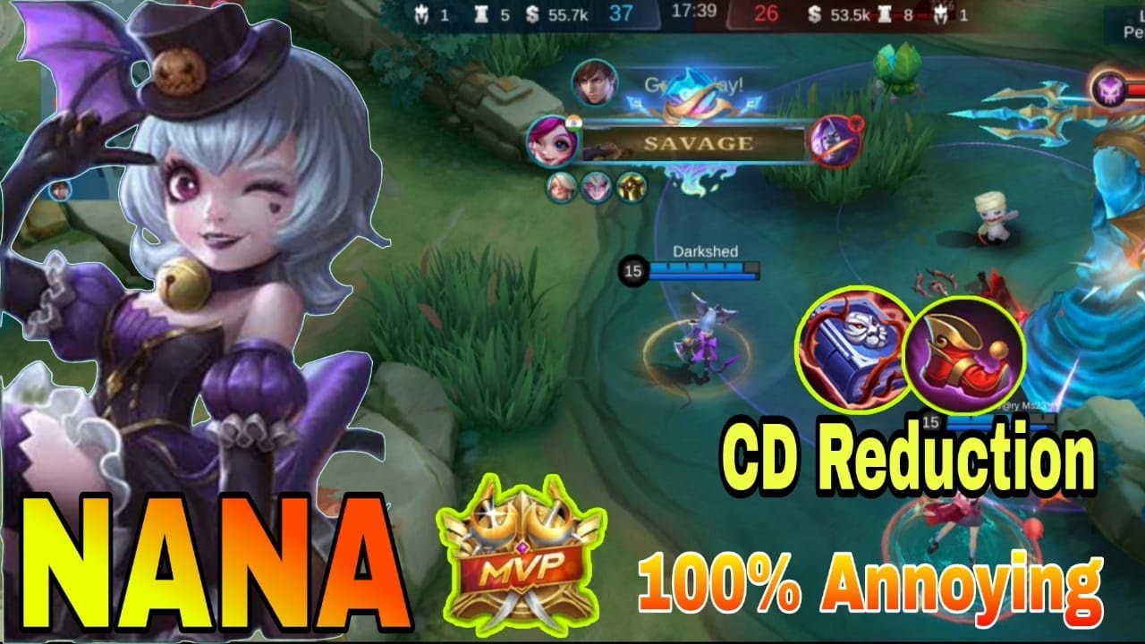 100% Annoying Hero Nana MVP Gameplay Build Top 1 Global Nana ~ MLBB ...