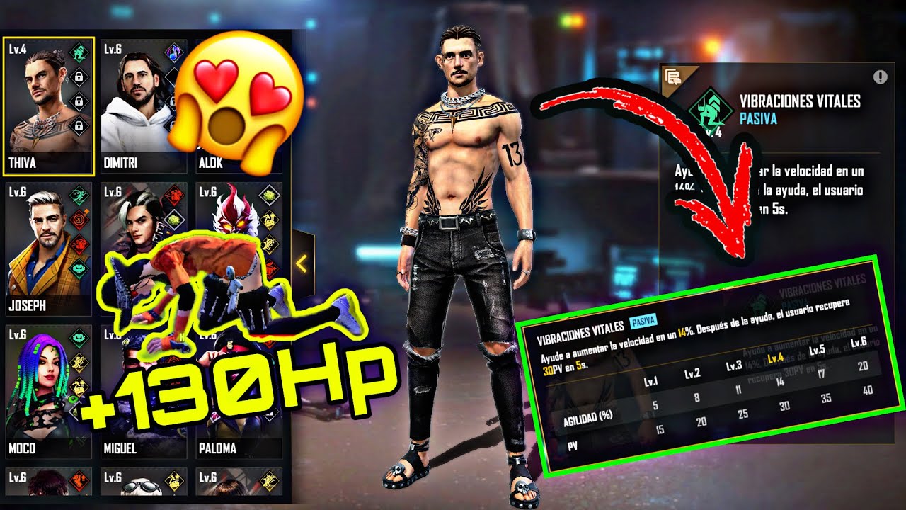 COMO FUNCIONA LA HABILIDAD DEL NUEVO PERSONAJE THIVA DE FREE FIRE - YouTube