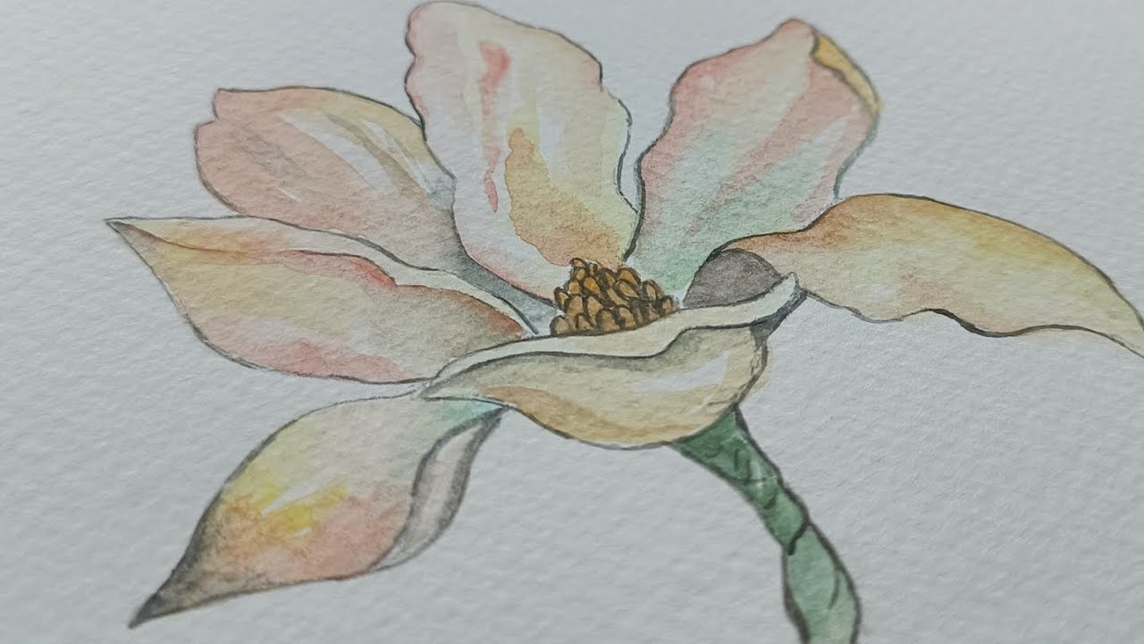 Watercolor Flower Painting Tutorial - YouTube