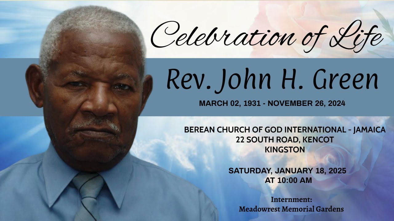 Thanksgiving Service - Rev. John H. Green - YouTube